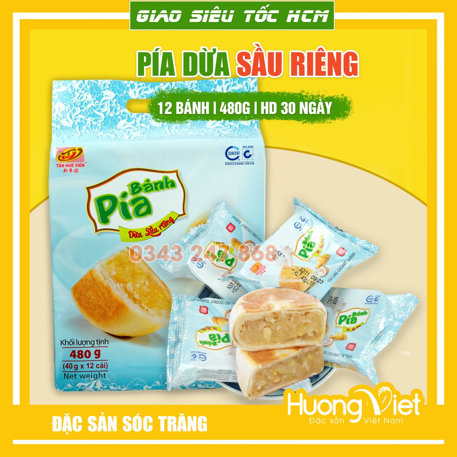Bánh Pía Sóc Trăng Tân Huê Viên - Hương Việt Mart