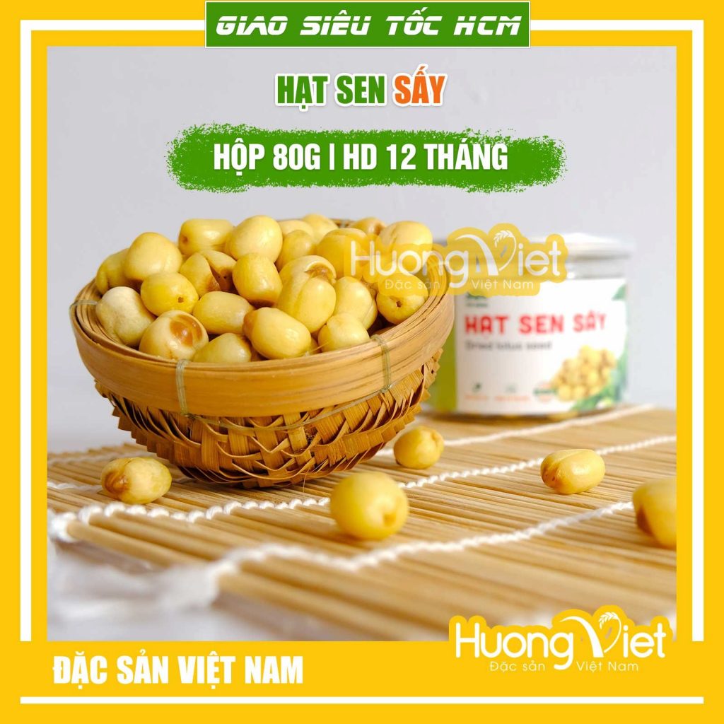 Hạt sen sấy dinh dưỡng 80g - Hương Việt Mart