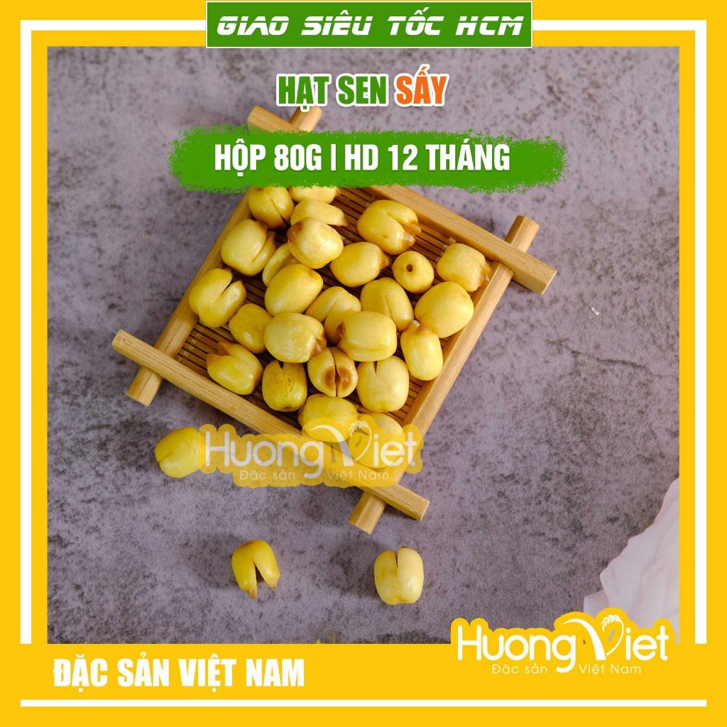 Hạt sen sấy dinh dưỡng 80g - Hương Việt Mart