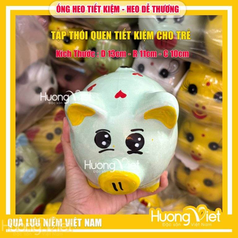 Heo đất tiết kiệm loại trung, ống heo dễ thương làm quà tặng