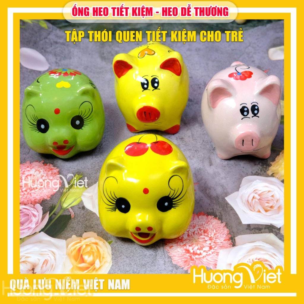 Heo đất tiết kiệm loại trung, ống heo dễ thương làm quà tặng